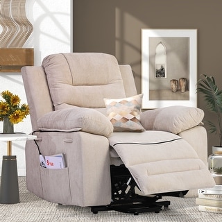 Linen Lift Chair with Adjustable Massage, Heat, and Infinite Position ...