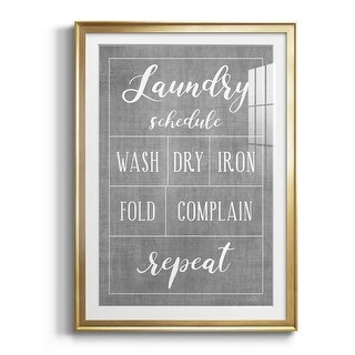 Laundry Schedule Premium Framed Print - Ready to Hang - Bed Bath ...