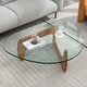 Mixoy Modern Tempered Glass Top Table,Noguchi Triangle Glass Coffee ...