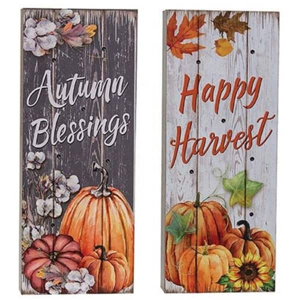 Harvest Sign with LED Light 2 Asstd. - 4.75"W X 12"H - Bed Bath ...