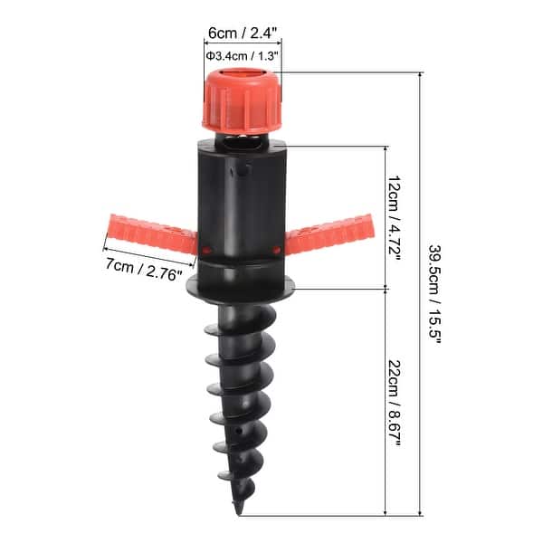 Beach Umbrella Sand Auger Plastic Beach Umbrella Augers Holder, Black ...