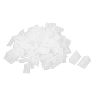 Furniture Fitting Plastic Angle Brackets Support Holder Clear White 50 ...