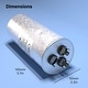ONE Power 70/7.5-MFD, 370V or 440V Dual Run A/C Capacitor 70+7.5 uF ...