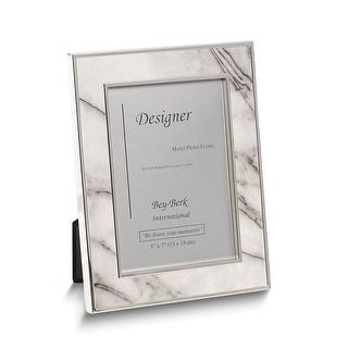 Curata Marble Design 5x7 Picture Frame with Easel Back - Bed Bath ...