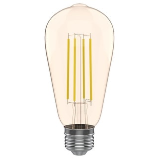 Viribright 40-Watt EQ ST19 E26 Antique Style Amber LED Edison Light ...