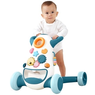 Baby & Toddler Walker Push Toy, Interactive Sound & Light Effect ...