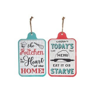 Hanging Metal Wall Sign (Kitchen/Menu) (Asstd) - Set of 2 - Bed Bath ...