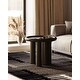 Modrest Strauss Contemporary Brown Ash Round Tall End Table - Bed Bath ...