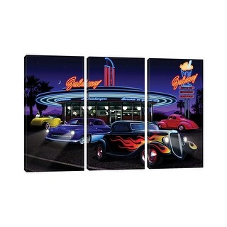 iCanvas "Galaxy Diner I" by Helen Flint 3-Piece Canvas Wall Art Set ...