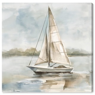 Lakeside Lullaby I Canvas Modern Beach Art by Art Remedy - Bed Bath ...