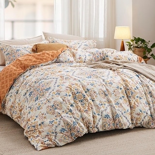 Duvet Cover King Size , Reversible Floral Duvet Cover Set with Zipper Closure - Bed Bath ...