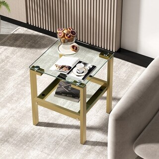 Tempered Gass End Table Set (Set of 2) - Bed Bath & Beyond - 39218231