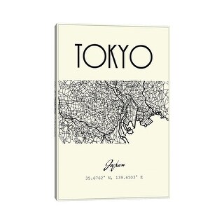 iCanvas "Tokyo City Map" by Nordic Print Studio Canvas Print - Bed Bath ...