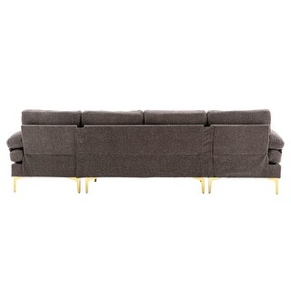 U-shape Sectional Sofa, Double Extra Wide Living Room Sofa, Chaise ...