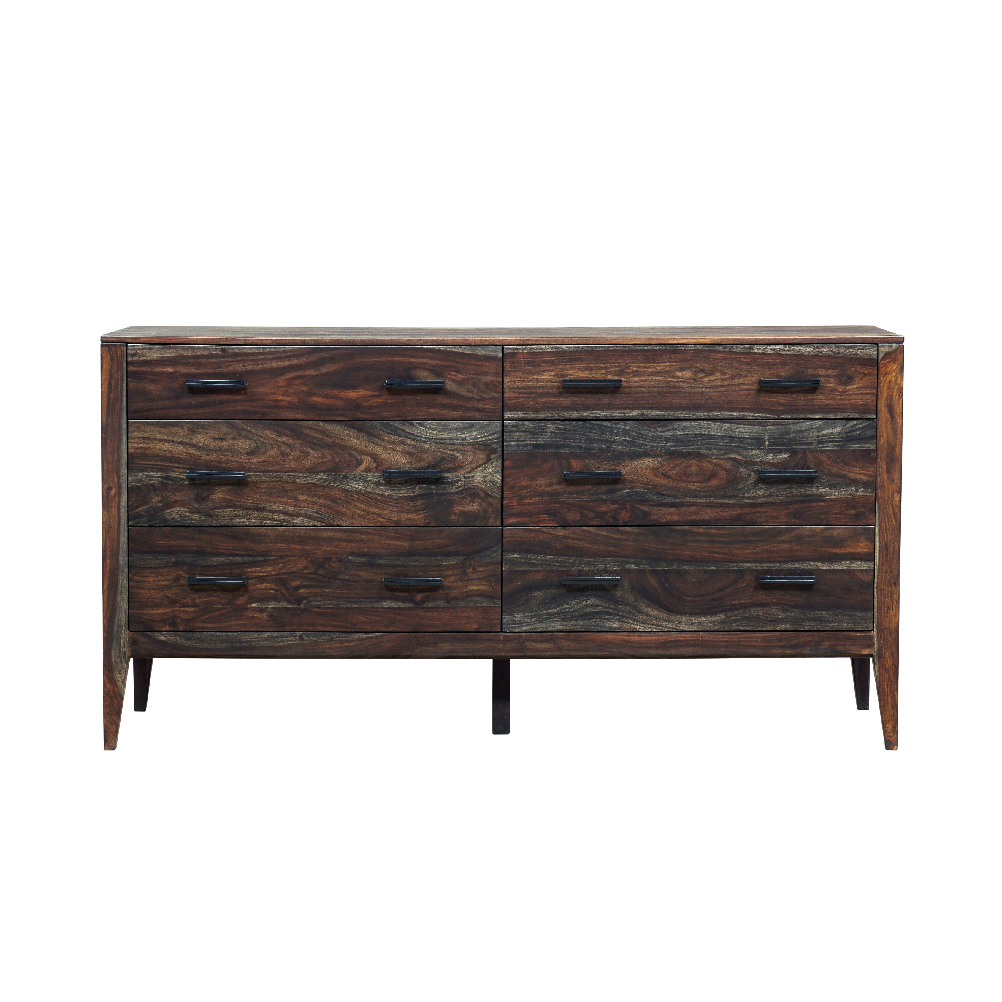 Porter Designs Fall River Solid Sheesham Wood 6 Drawer Dresser Gray Bed Bath Beyond 32375623