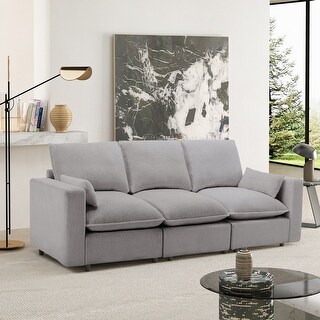 3 Seat Sofa with Removable Back and Seat Cushions - Bed Bath & Beyond ...