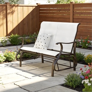 GDFStudio - Johansson Outdoor Glider Bench with Smooth Two-Person ...