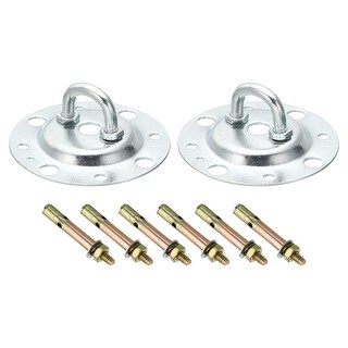 Ceiling Hooks, 2pcs Ceiling Fan Hooks Pad Eyes Plate Wall Hanger - Bed ...