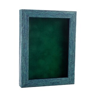 11x14 Shadow Box Frame Blue Wood | 1" Usable Display Depth | Includes a ...