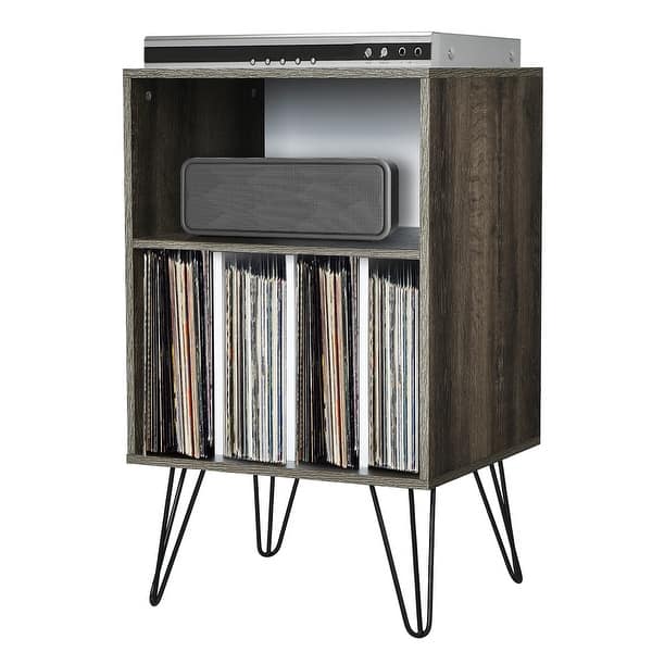 End Table Free Standing Record Player Stand Turntable Storage Cabinet ...