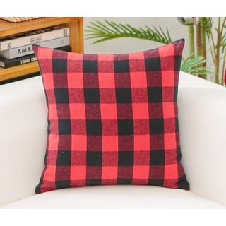 Black And Red Checked Pillow Cover - Bed Bath & Beyond - 41939801