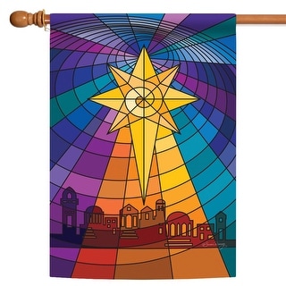 Blue & Yellow Star of Bethlehem Christmas Outdoor House Flag 40" x 28 ...
