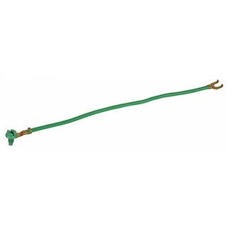 5 Pcs, 8 in. Green 14 Gauge Stranded Wire Grounding Pigtail with Fork ...