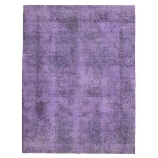 ECARPETGALLERY Hand-knotted Color Transition Purple Wool Rug - 9'6 x 12 ...