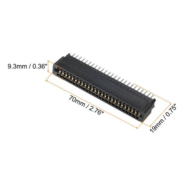 Card Edge Connector Black Socket Right Angle 50 Pin 2.54mm Pitch, Pack ...