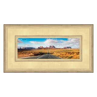 40x16 Traditional Gold Complete Wood Panoramic Frame with UV Acrylic ...