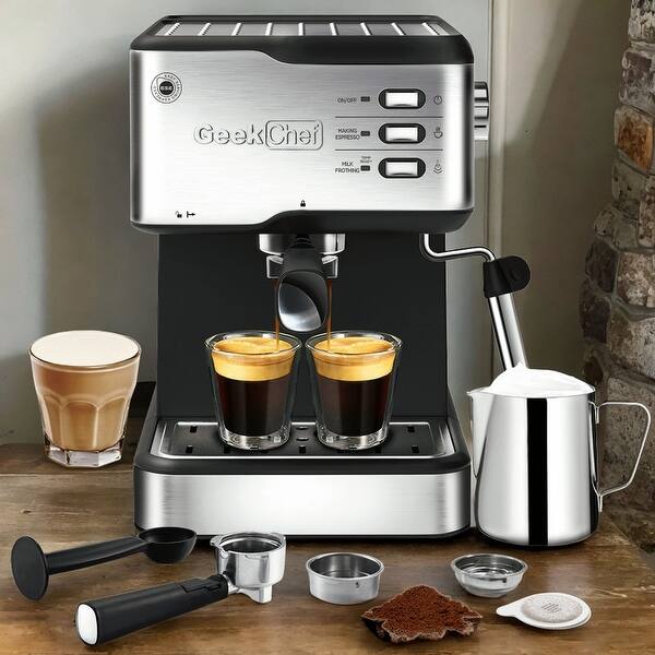 SUS304 Espresso Machine with Professional Milk Frothing Wand, 950W, 1 ...