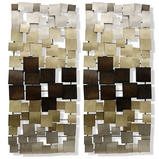 StyleCraft Gold Ombre Metal Art Panels (Set of 2) - Bed Bath & Beyond ...