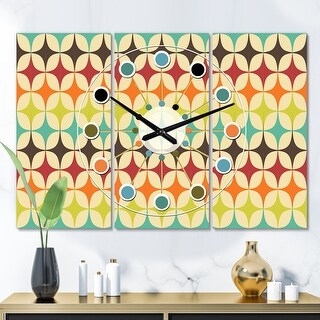 Designart 'Abstract Retro Geometric Pattern V' Oversized Mid-Century ...