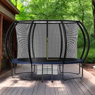 16FT Big Trampoline Outdoor with 6 W-shaped legs and Safety Enclosure ...