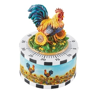 Country Rooster and Sunflowers Kitchen Timer - 7.250 x 5.500 x 5.500 ...