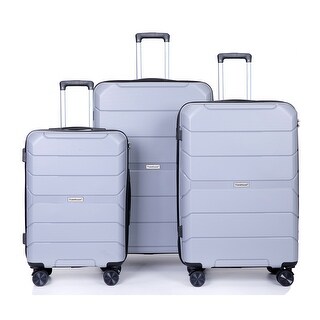 Hardshell Suitcase Spinner Wheels PP Luggage Sets Lightweight Suitcase ...