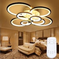 Crystal LED Chandelier Invisible Ceiling Light Lamp w/ Remote Control ...
