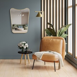 Ellison Gold Metal Wall Mirror 23" x 30" - 23 x 30 - Bed Bath & Beyond ...