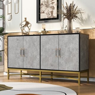 Four-Door Distinctive Features Sideboard with Metal and Cross-Leg ...