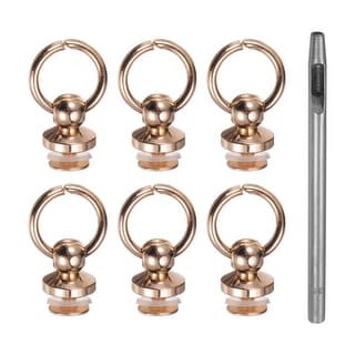 D-Ring Button Studs Rivets with Leather Hole Punch for Leather Craft ...