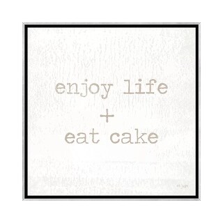 iCanvas "Enjoy Life Eat Cake" by Jaxn Blvd. Framed - Bed Bath & Beyond ...