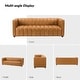 HULALA HOME Olinto Modern 83''W Genuine Leather Tufted Couch Sofa with ...