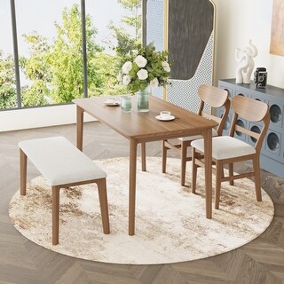Modern Dining Table Set for 4 with 2 Chairs and 1 Bench - Bed Bath ...
