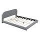Curved Design Teddy Fleece Upholstered Platform Bed Frame - Bed Bath ...