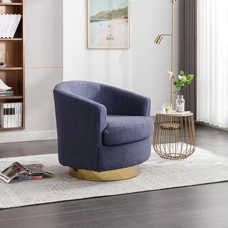 Boucle Swivel Accent Arm Chairs Barrel Chairs for Livingroom Modern ...