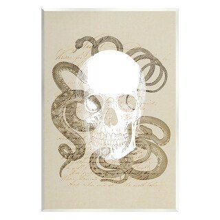 Stupell Skull & Snake Vintage Script Wall Plaque Art Design by Lil' Rue ...