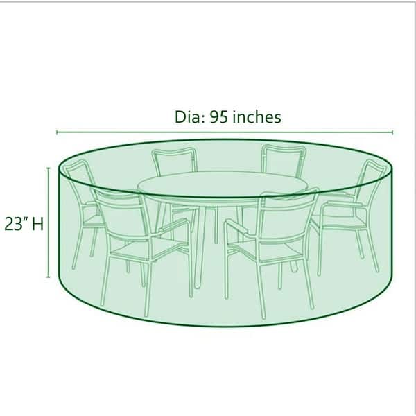 Outdoor Waterproof Round Dining Table Cover by Moda Furnishings - Bed ...