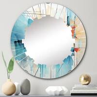 Designart "Collage Symphony I" Abstract Collages Modern Wall Mirror ...