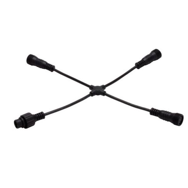 WAC Lighting 24 Volt Four Way X-Connector for LED Outdoor Tape Light ...