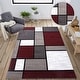 World Rug Gallery Contemporary Modern Boxed Color Block Area Rug - Bed ...